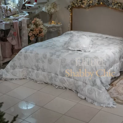 Trapunta Matrimoniale Boutis Toile de Jouy Blanc Mariclò Tortora ...